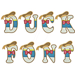 Duck Alphabet. Cute Embroidery Duck Font. BX Format - Etsy
