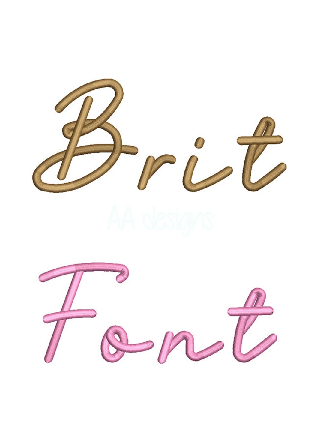 Brittney 3D Puff Embroidery Font. Machine Embroidery Alphabet With Foam ...