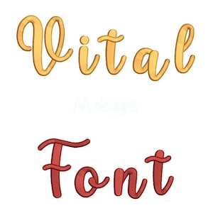 Vital 3D Puff Embroidery Font. Machine Embroidery Alphabet With 3d Foam ...