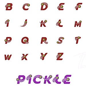 Pickleball Embroidery Font. Machine Embroidery Alphabet. BX Format - Etsy