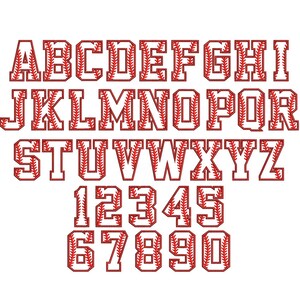 Baseball Applique Embroidery Digital Font. Applique Embroidery for ...