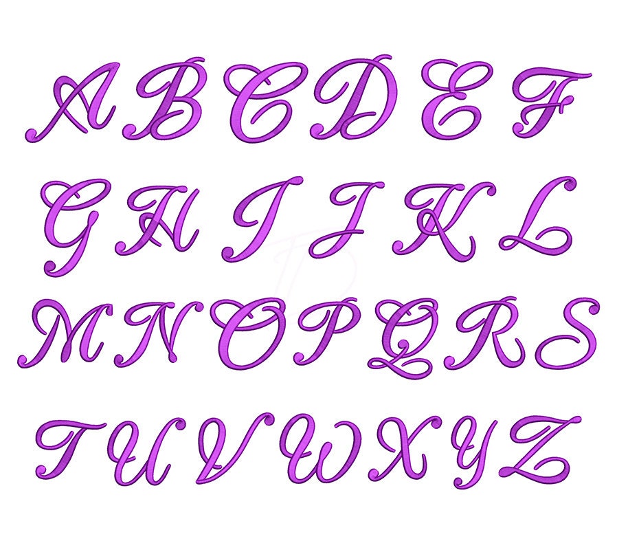 Fancy 3D Puff Embroidery Font. 3D Foam Alphabet for Embroidery. BX ...