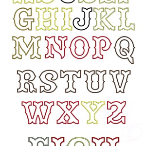Fishtail Applique Embroidery Font. Applique Alphabet for Embroidery. BX ...