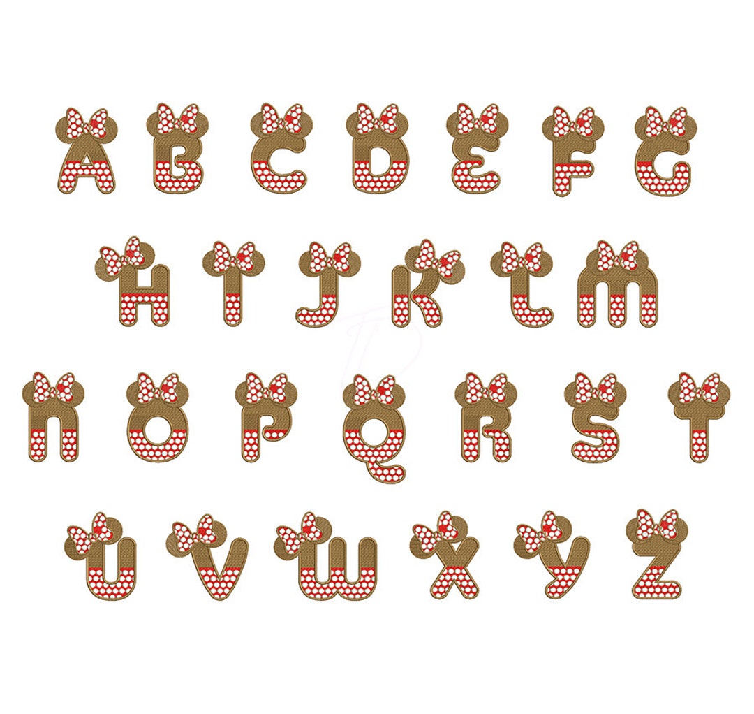 Mouse Embroidery Font. so Cute Embroidery Alphabet for Baby. BX Format ...