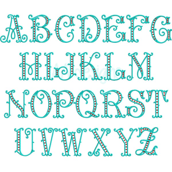 Arabesque Embroidery Font - Etsy