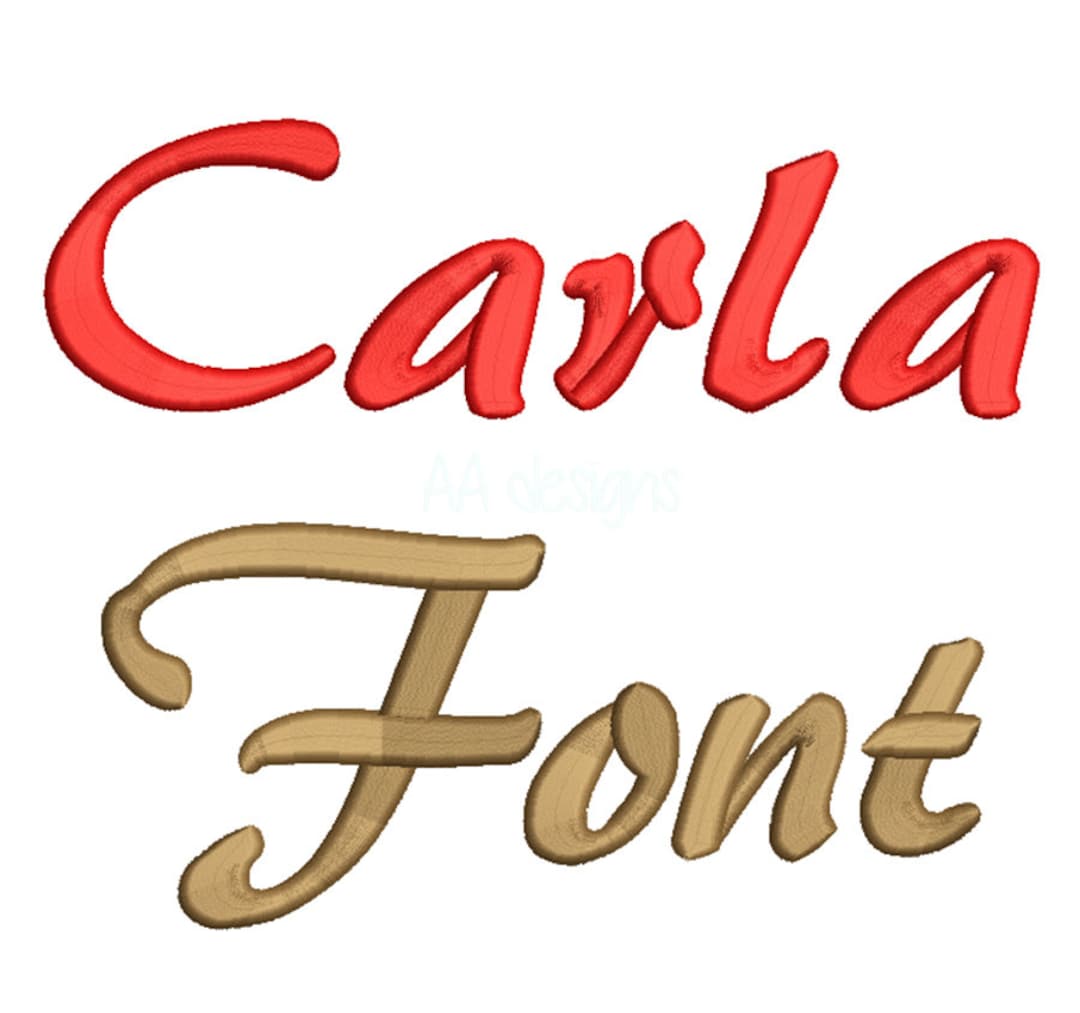 Carla 3D Puff Font. Machine Embroidery Puff Foam. BX Format. - Etsy