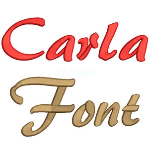 Carla 3D Puff Font. Machine Embroidery Puff Foam. BX Format. - Etsy