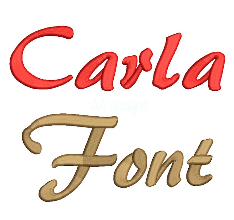 Carla 3D Puff Font. Machine Embroidery Puff Foam. BX Format. - Etsy