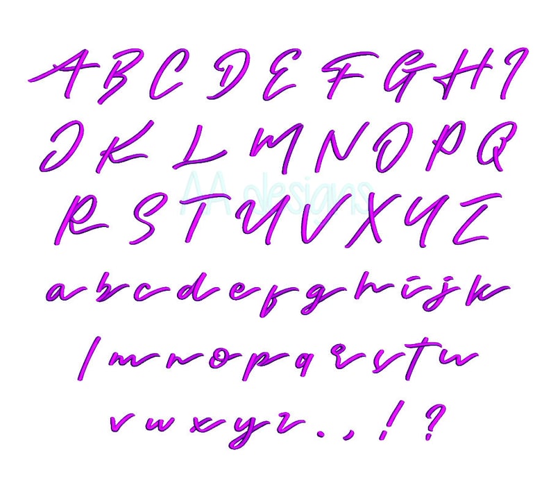 Gothic 3D Puff Embroidery Digital Font. 3D Foam Gothic | Etsy