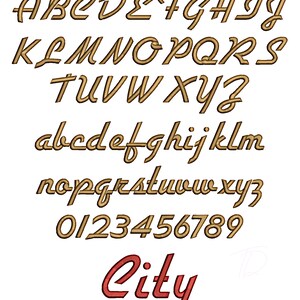 City Script 3D Puff Font. 3D Foam Alphabet for Embroidery. BX Format - Etsy