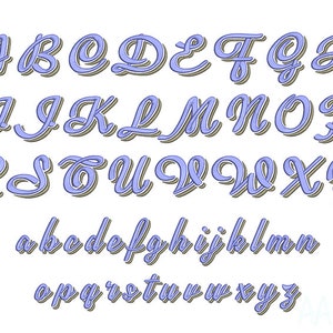 Script Shadow Embroidery Font. Machine Embroidery Alphabet. BX Format ...