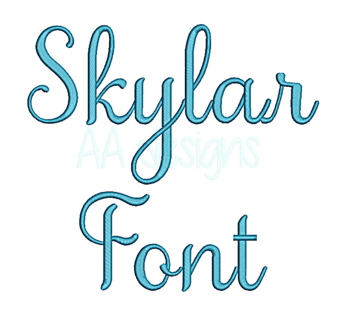 Skylar Embroidery Font. Machine Embroidery Alphabet. Embroidery Font. 3 ...