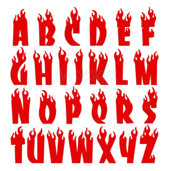 Thrasher Flame Font - Etsy