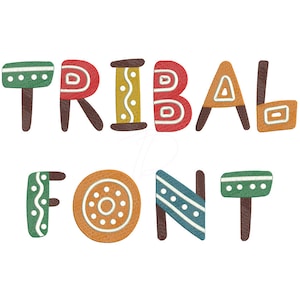 Tribal Ethnic Embroidery Font. Cute Tribal Embroidery Alphabet. Full ...