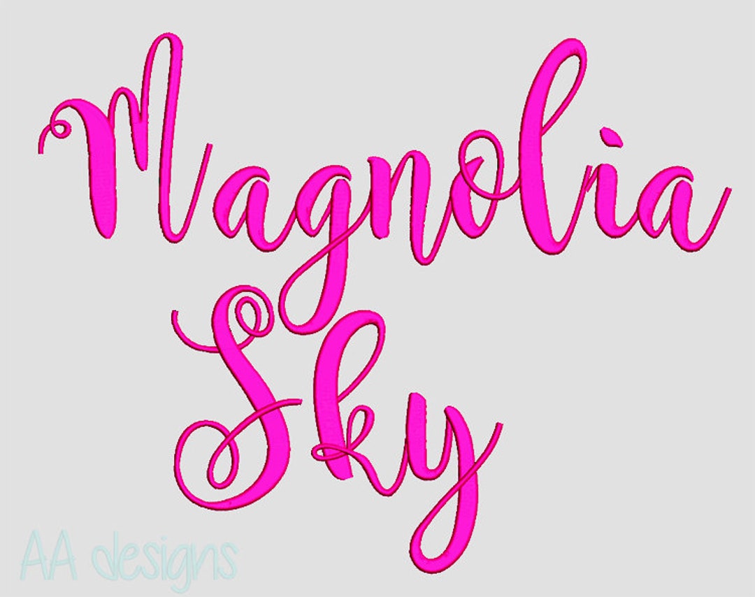 Magnolia Sky Monogram Embroidery Digital Font. Embroidery Font. Digital ...