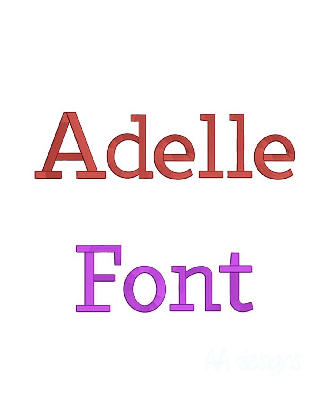 Adelle 3D Puff Embroidery Digital Font. Machine Embroidery Alphabet ...