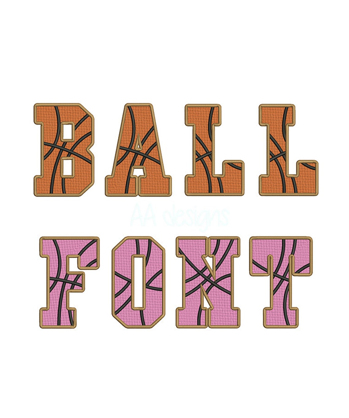 Basketball Embroidery Font. Machine Embroidery Basketball Alphabet. BX ...