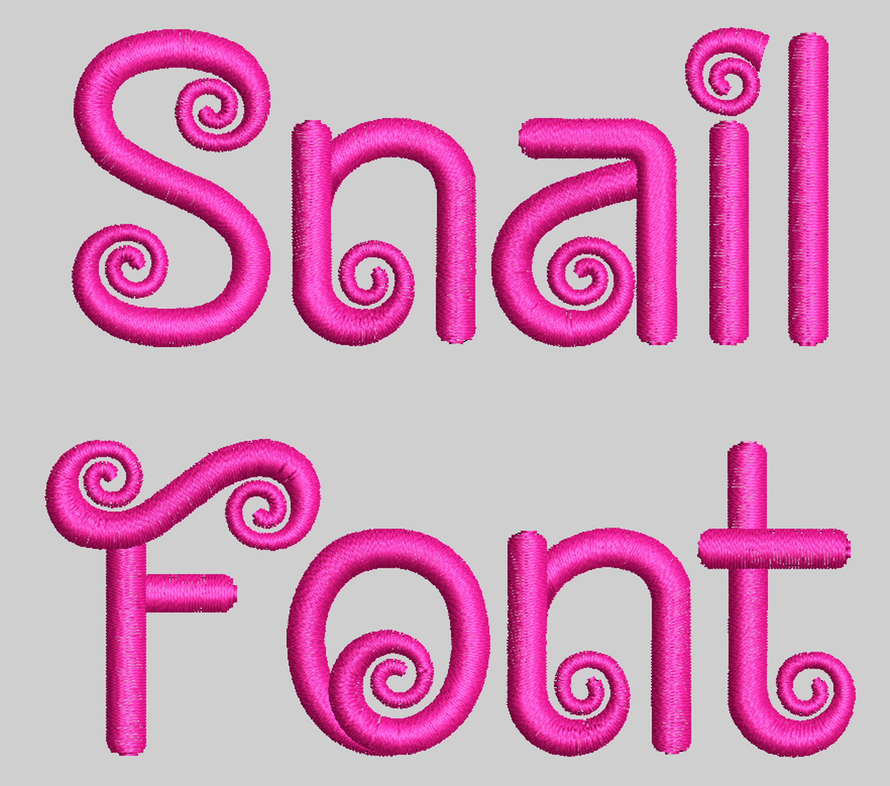 Snail Mood Embroidery Digital Font. Snail Embroidery Font. Machine ...