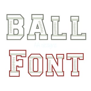 New Football Applique Embroidery Font. Machine Embroidery Football ...