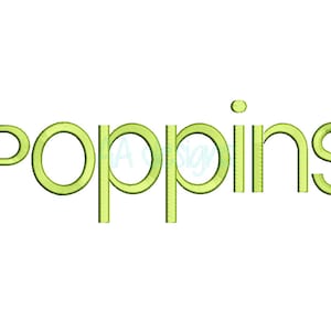 Poppins Embroidery Digital Font. Machine Embroidery Font. Alphabet for ...