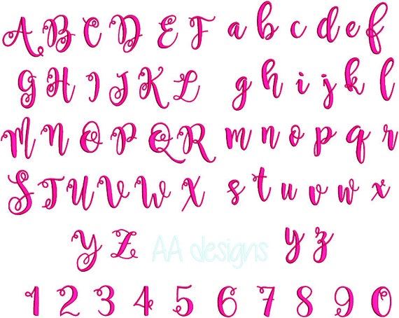 Magnolia Sky Monogram Embroidery Digital Font. Embroidery | Etsy