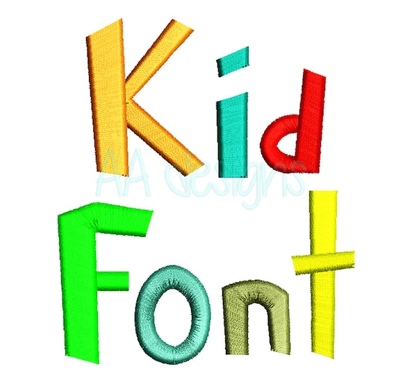 Kid Embroidery Digital Font. Embroidery Font for Baby. Cute - Etsy