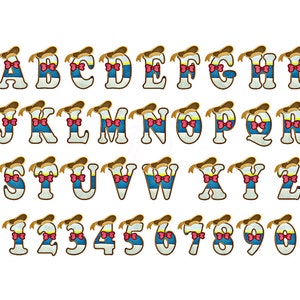 Duck Alphabet. Cute Embroidery Duck Font. BX Format - Etsy