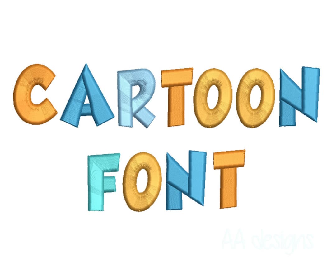 Cartoon 3D Puff Embroidery Font. Cartoon Embroidery With 3D Foam ...