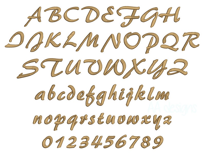 Carla 3D Puff Font. Machine Embroidery Puff Foam. BX Format. - Etsy