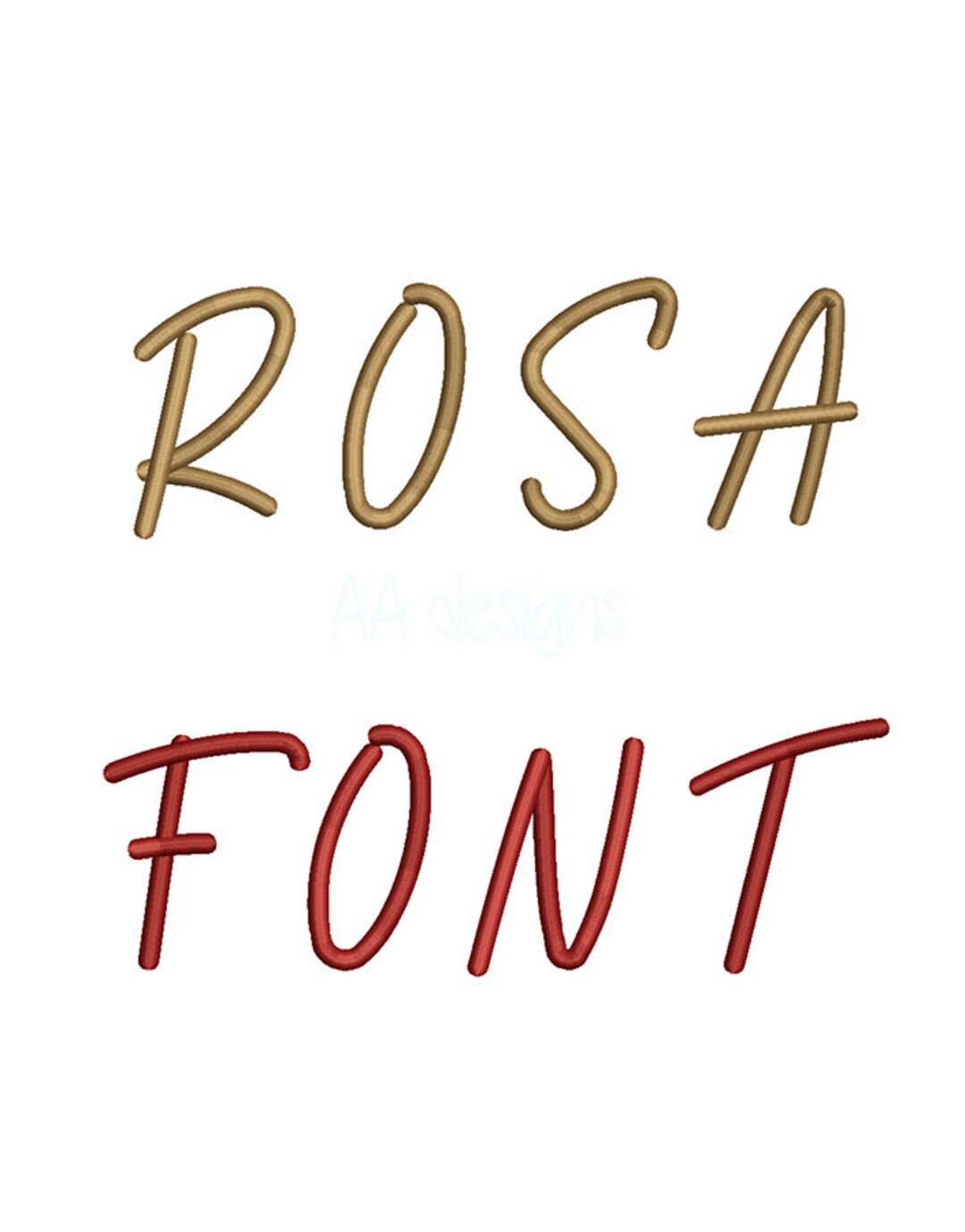 Rosa 3D Puff Font for Embroidery. Machine Embroidery Alphabet With Foam ...