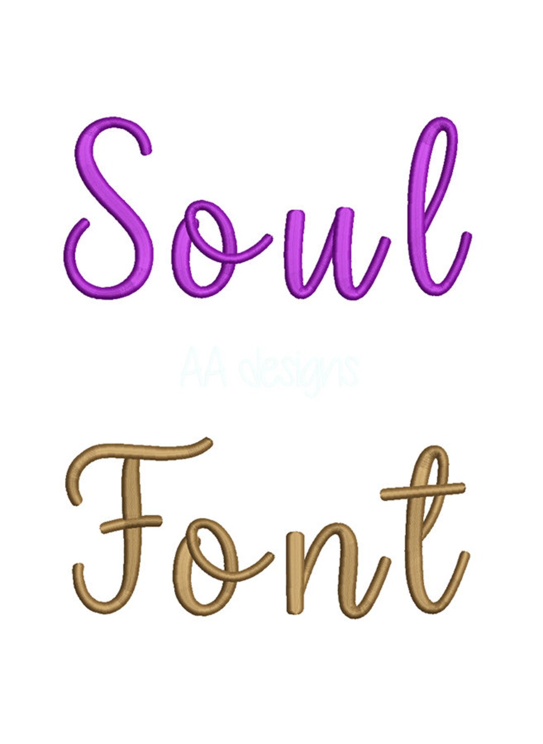 Soul 3D Puff Embroidery Font. Machine Embroidery Alphabet With Foam. BX ...