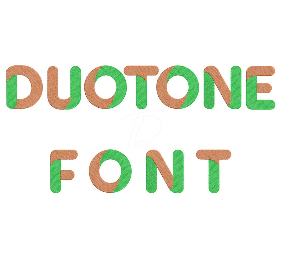 Duotone Embroidery Font. Two Tone Embroidery Alphabet. Machine ...