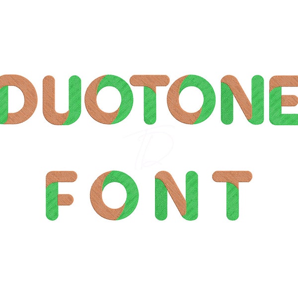 Two Tone Embroidery Fonts Bx - Etsy