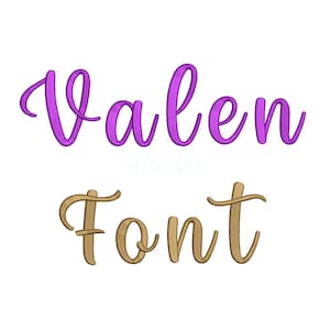 Valentina 3D Puff Embroidery Font. Valentina 3D Foam Embroidery ...