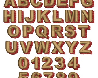 Royal 3D Puff Embroidery Font. Machine Embroidery Foam Alphabet. Raise ...