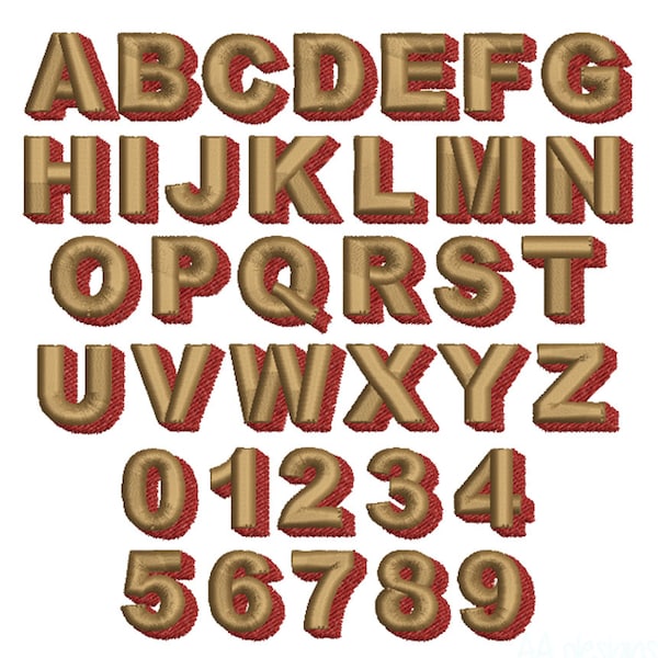 Raised Embroidery Letters - Etsy