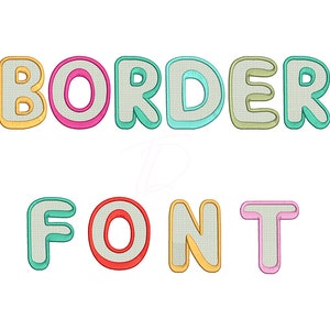 Border Embroidery Digital Font. Machine Embroidery Alphabet. BX Format ...