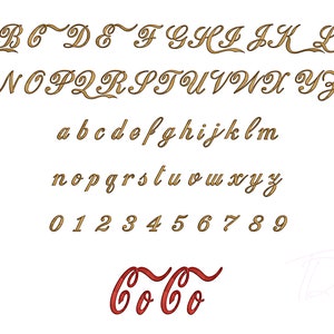 Coco 3D Puff Embroidery Font. Machine Embroidery Alphabet With Foam. BX ...