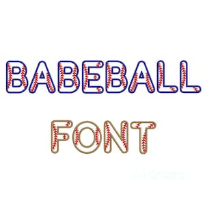 Baseball Applique Embroidery Digital Font. Embroidery Alphabet Baseball ...