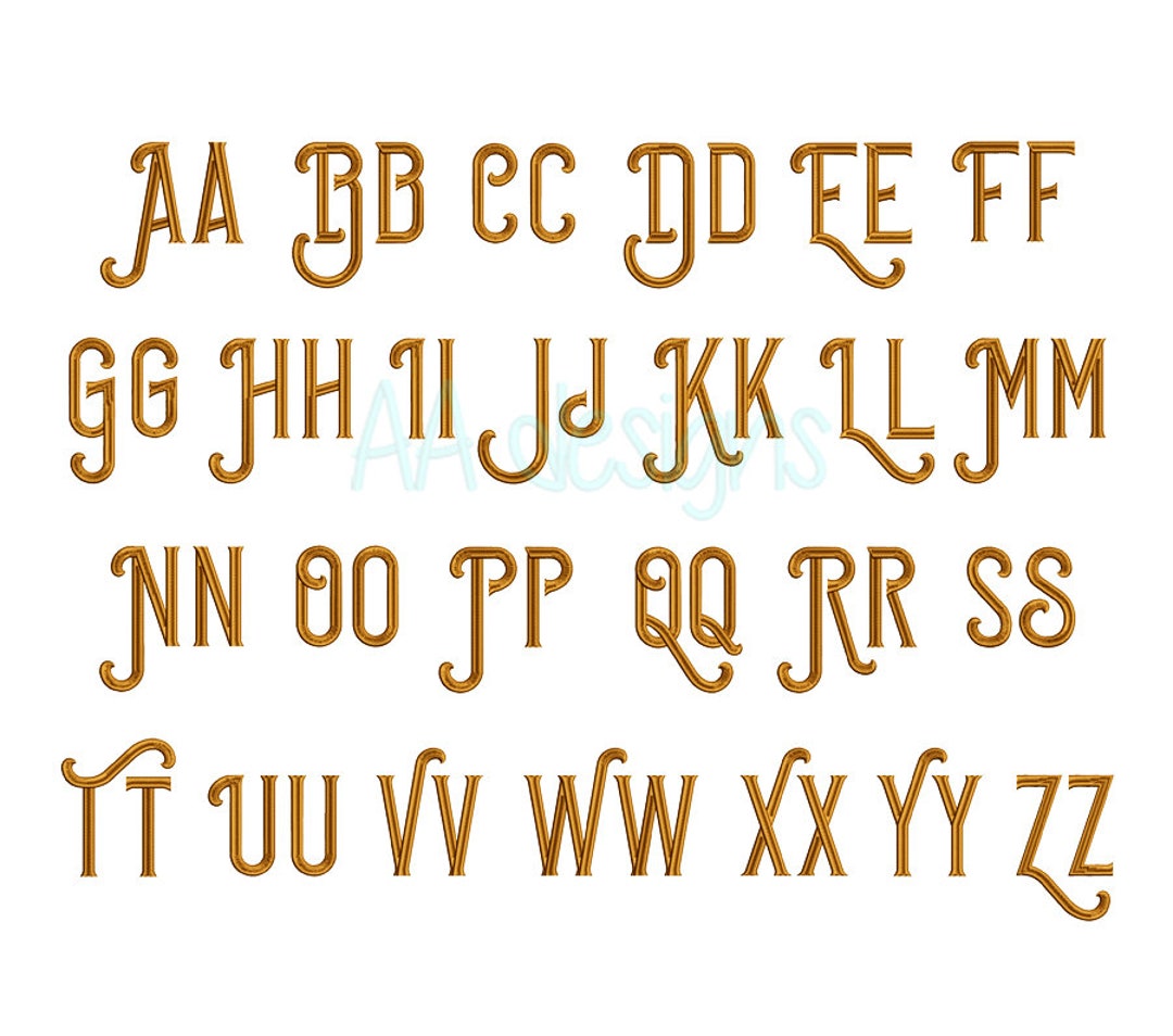 Cowboy Embroidery Digital Font. Western Cowboy Font. Machine Embroidery ...