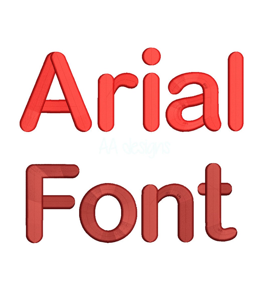 Arial 3D Puff Embroidery Font. Arial 3D Puff Foam Alphabet for Machine ...