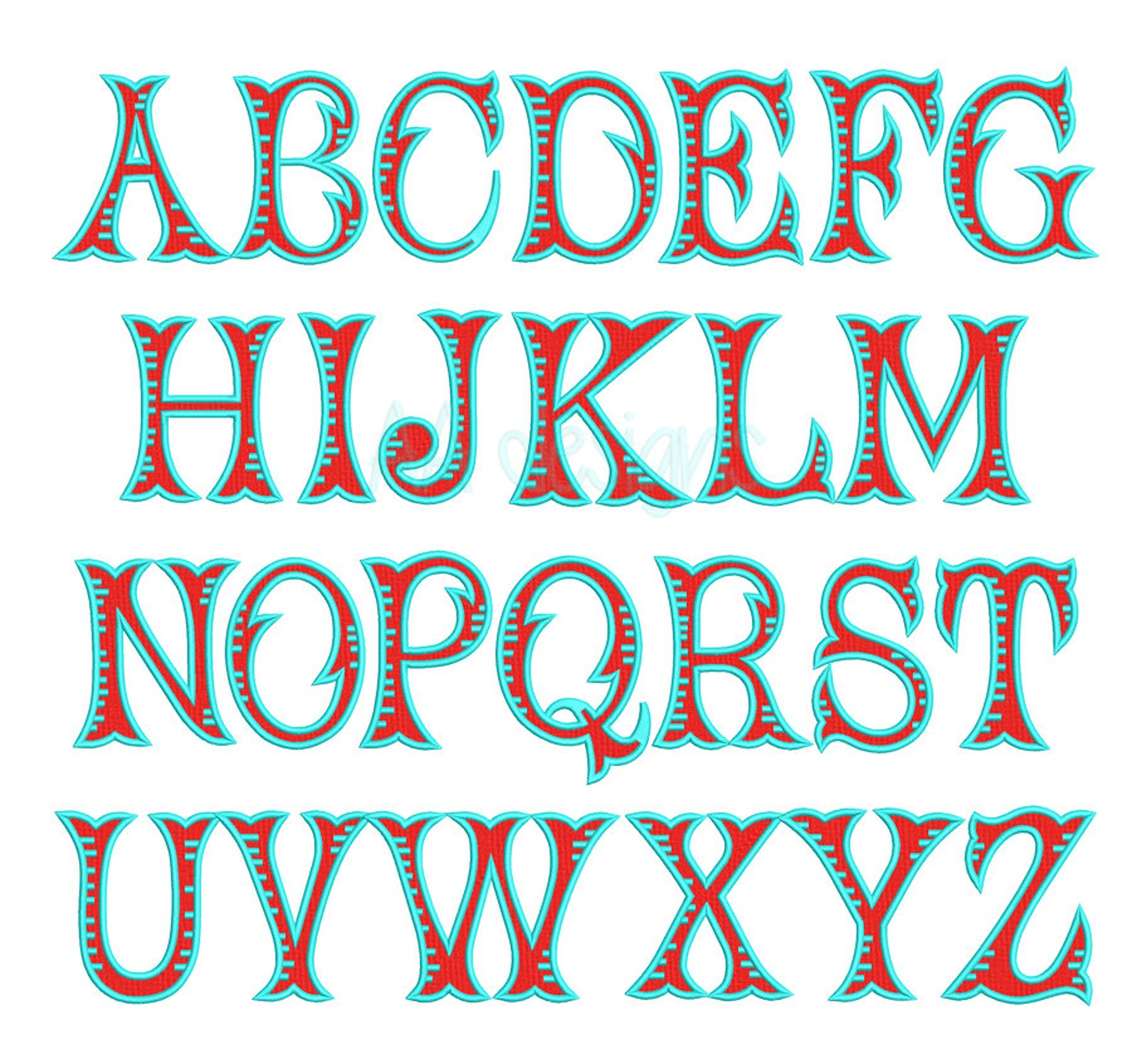 Ruler Embroidery Digital Font. Machine Embroidery Font. | Etsy