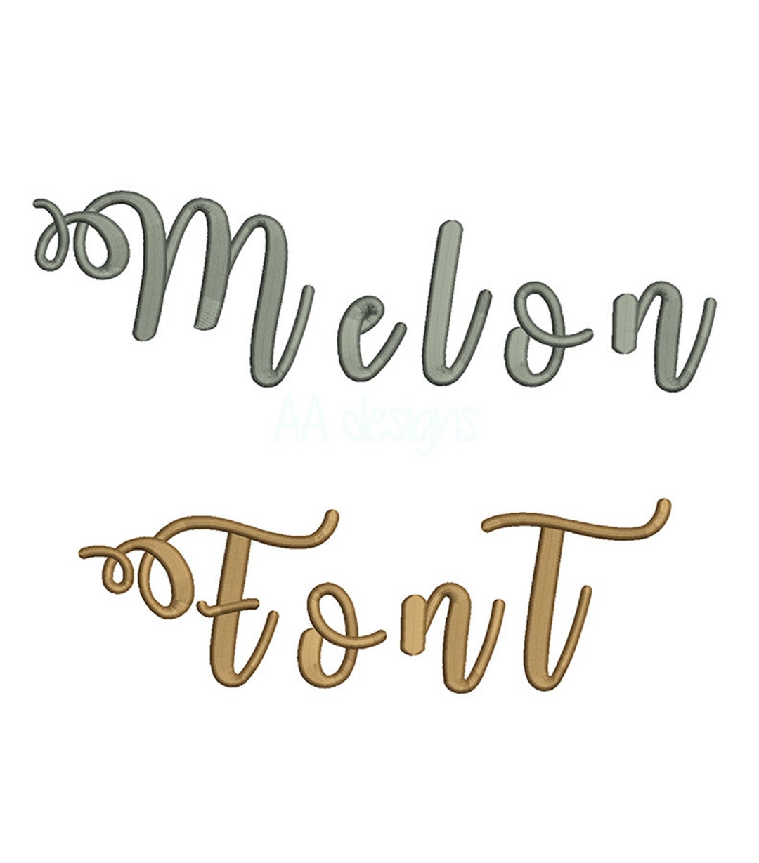Watermelon 3D Puff Embroidery Font. Watermelon 3D Puff Foam Embroidery ...