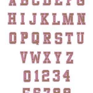 Football Embroidery Font. Alphabet Football for Embroidery. Machine ...