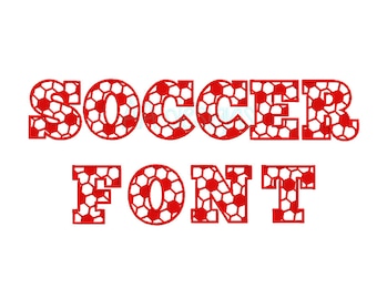 Soccer Ball Font - Etsy