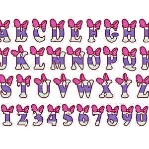Bow Embroidery Font. Cute Bow Alphabet for Embroidery. BX Format. - Etsy