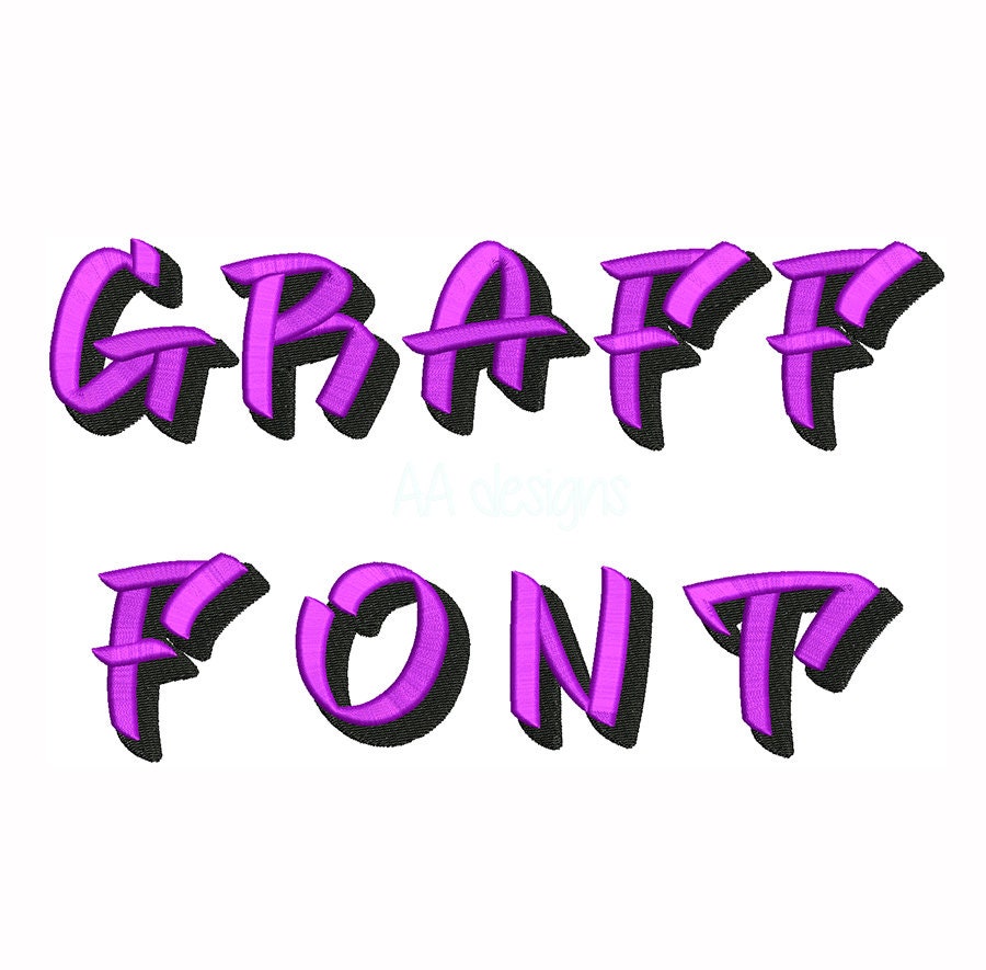 Graffiti 3D Puff Letter Embroidery. Puff Foam 3D Embroidery Full Font ...