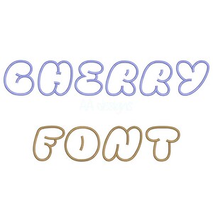 Cherry Applique Embroidery Font. Machine Applique Embroidery Alphabet ...