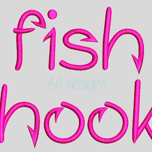 Fish Hook Font - Etsy