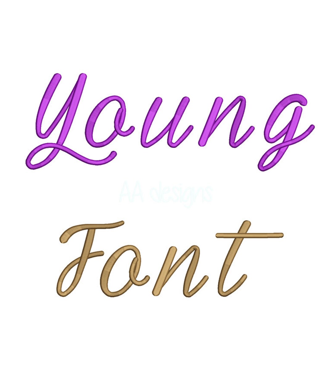 Young Embroidery 3D Puff Font. Machine Embroidery 3D Puff Foam Alphabet ...